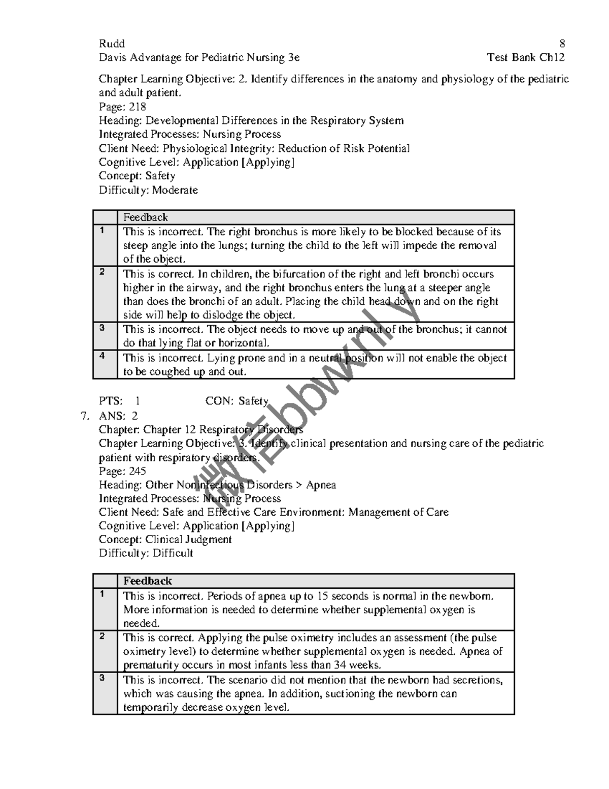 Test bank pediatric nursing critical components of nursing care 3rd ...