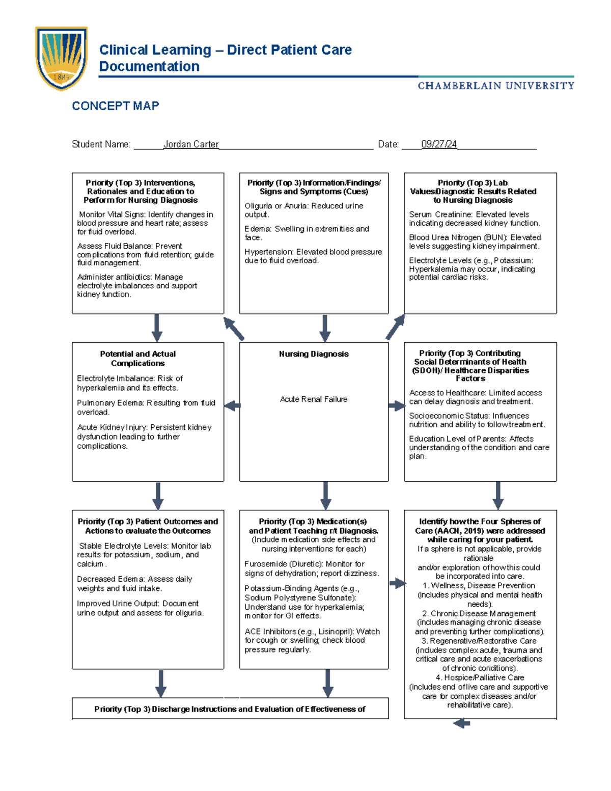 Acute renal failure concept map - Clinical Learning – Direct Patient ...