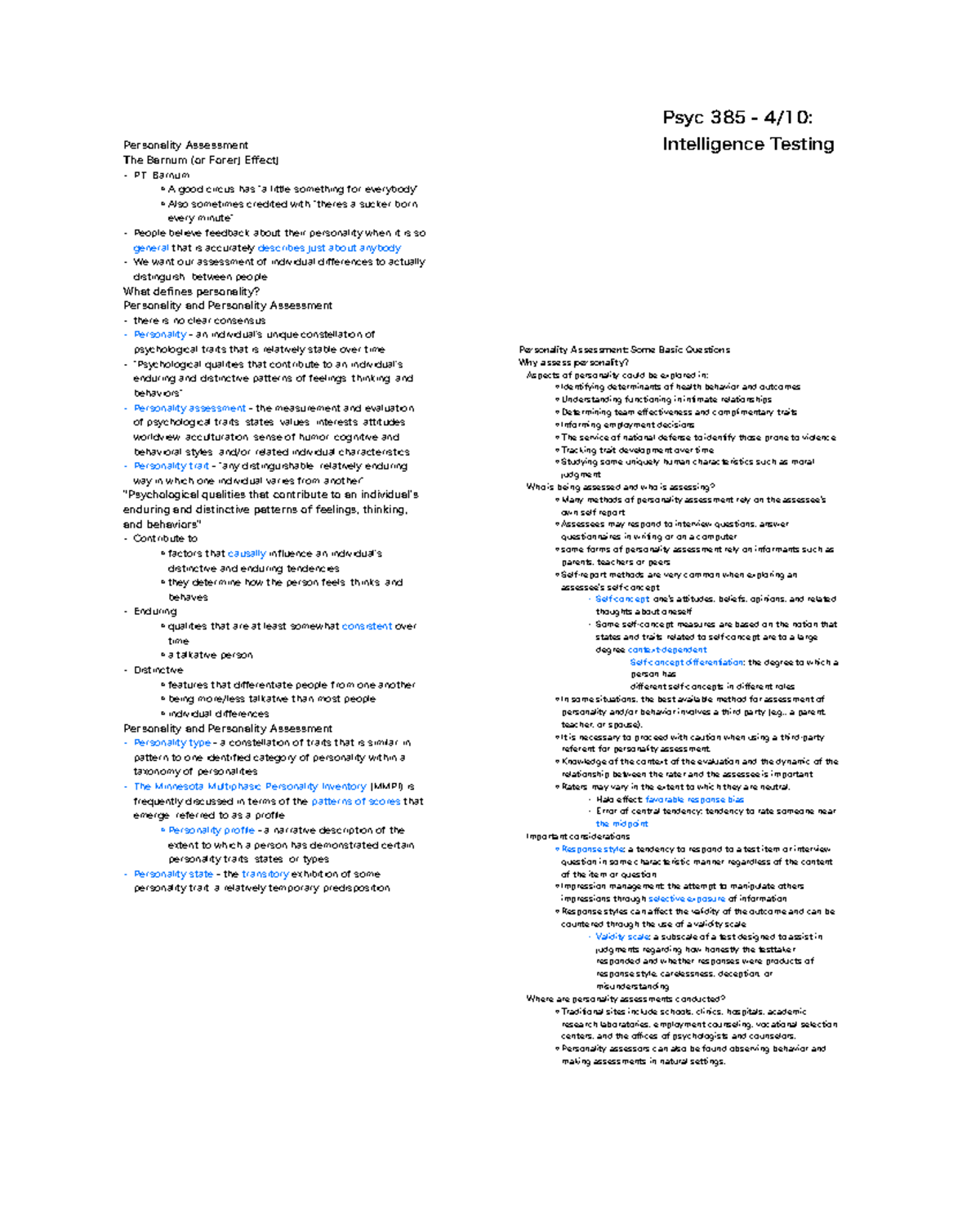 Exam 4 - Exam 4 - PSYC 111 - ‣ ‣ ‣ ‣ - Studocu