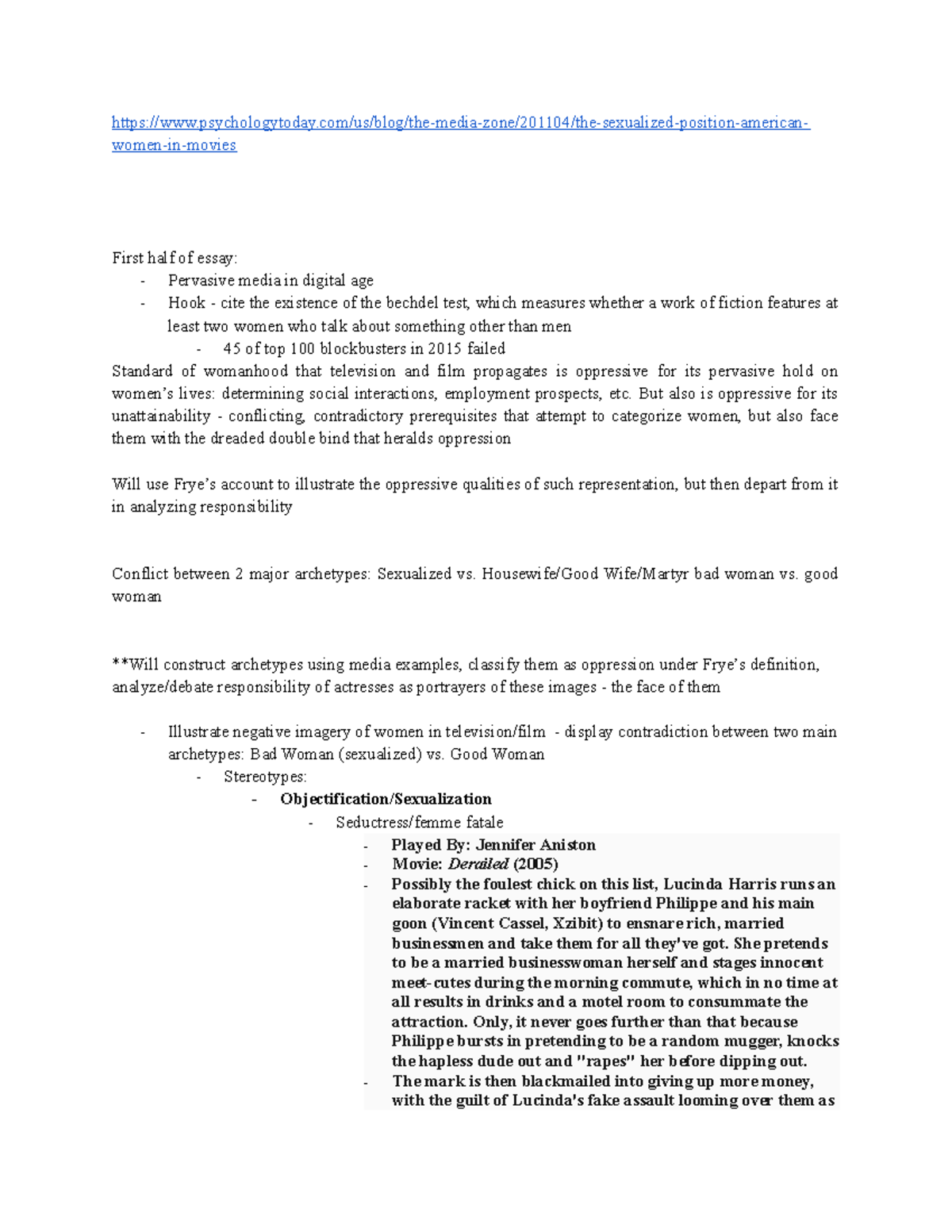 Midterm Outline - psychologytoday/us/blog/the-media-zone/201104/the-sexualized-position-american ...