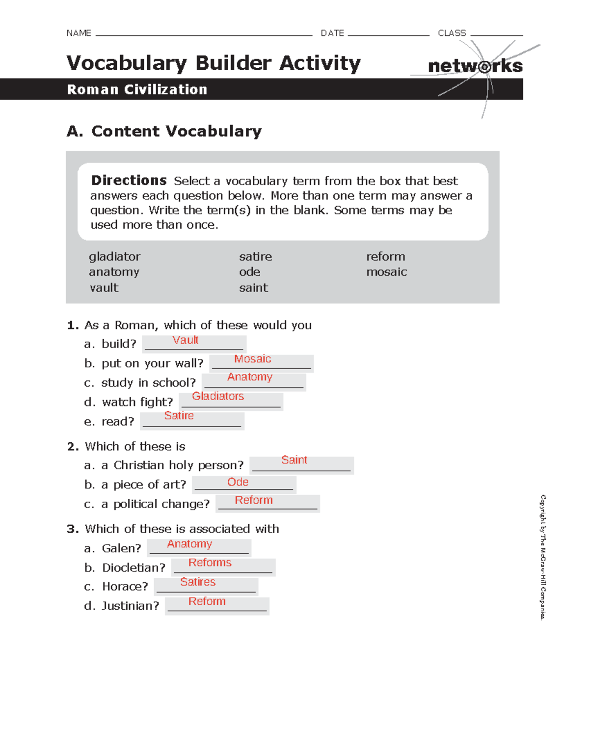 File (10) - Copyright by The McGraw-Hill Companies. Roman Civilization ...
