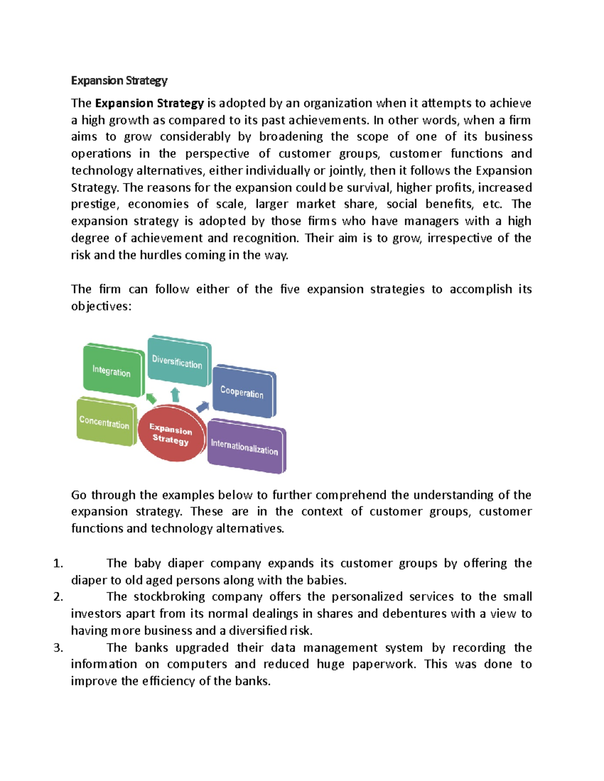 Expansion Strategy - Lecture notes 2 - Expansion Strategy The Expansion ...