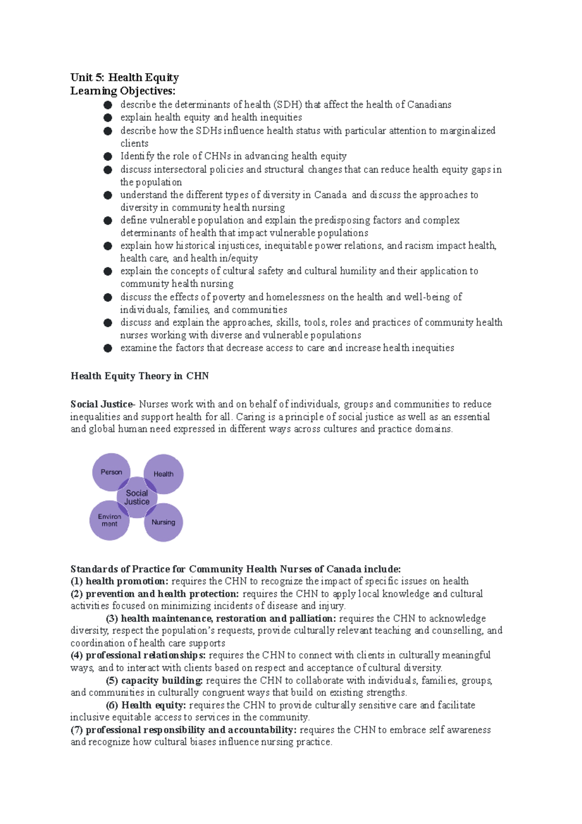 401 Notes Unit 5-8 Readings - CNUR 401 - UR - Studocu