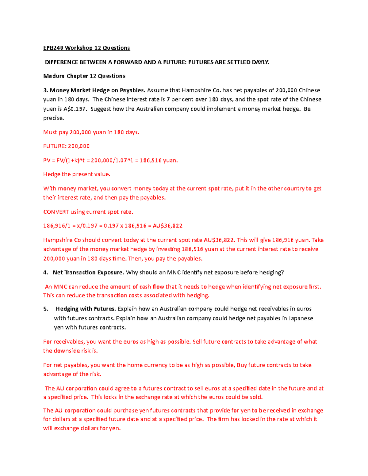 EFB240 - 12 - Tutorial answers for week 12. - EFB240 Workshop 12 ...