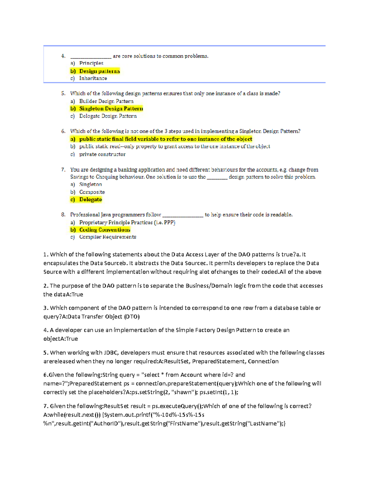 Sample question - QUIZ - Which of the following statements about the ...