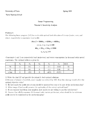 Q1 - correction - linear programing - Studocu