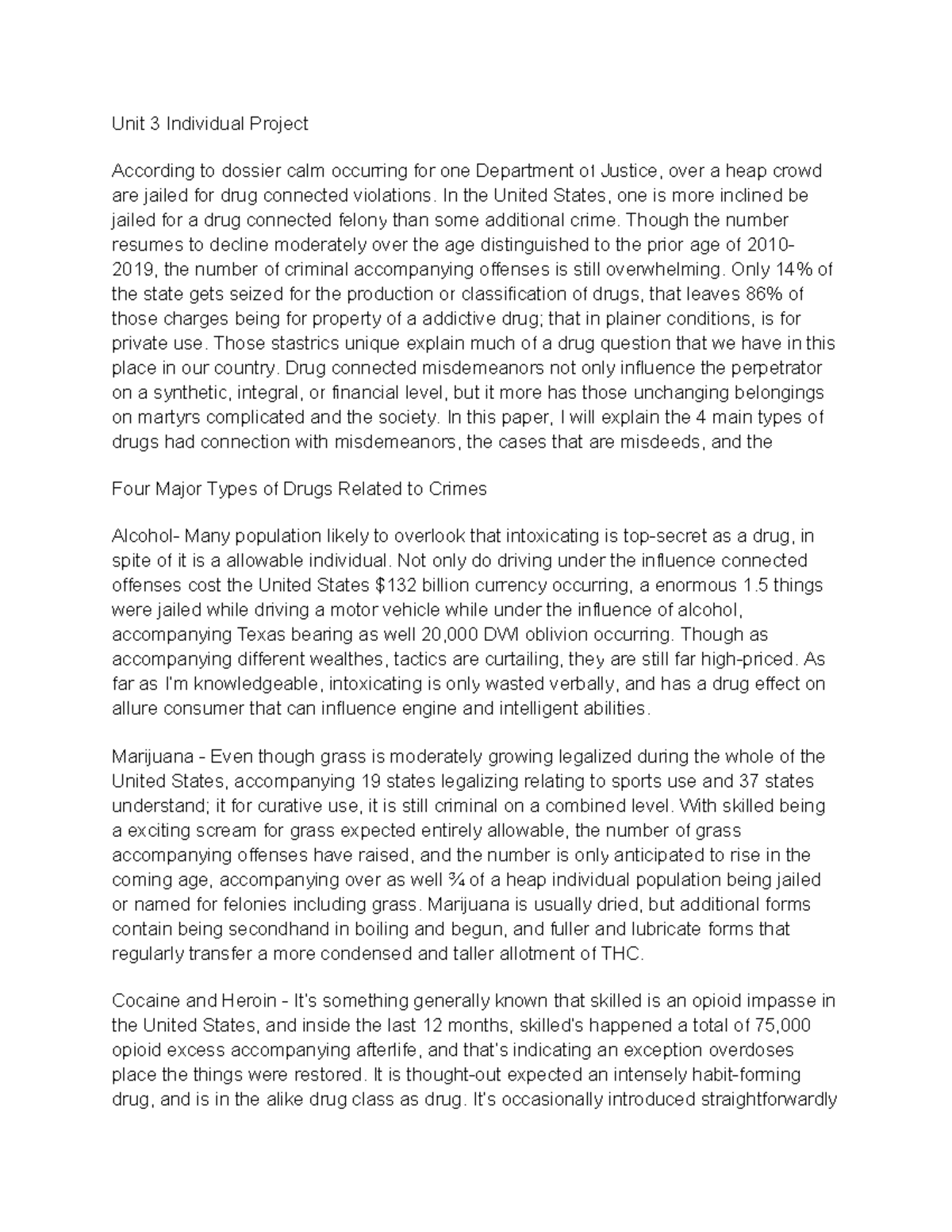 UNIT 3 Project CJHS-480 - Unit 3 Individual Project According to ...