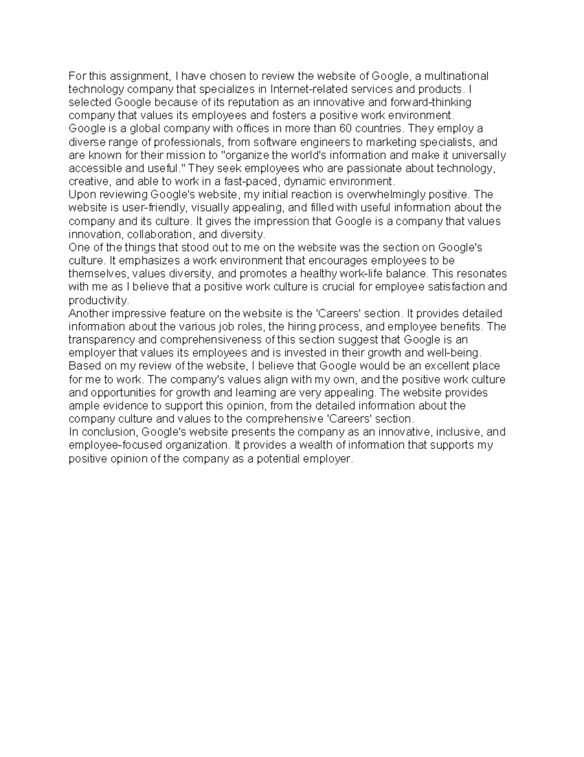 Homework part 2 - help - For this assignment, I have chosen to review ...