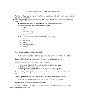 Problem set 3 - Name: ______________________________ Geology 101 ...
