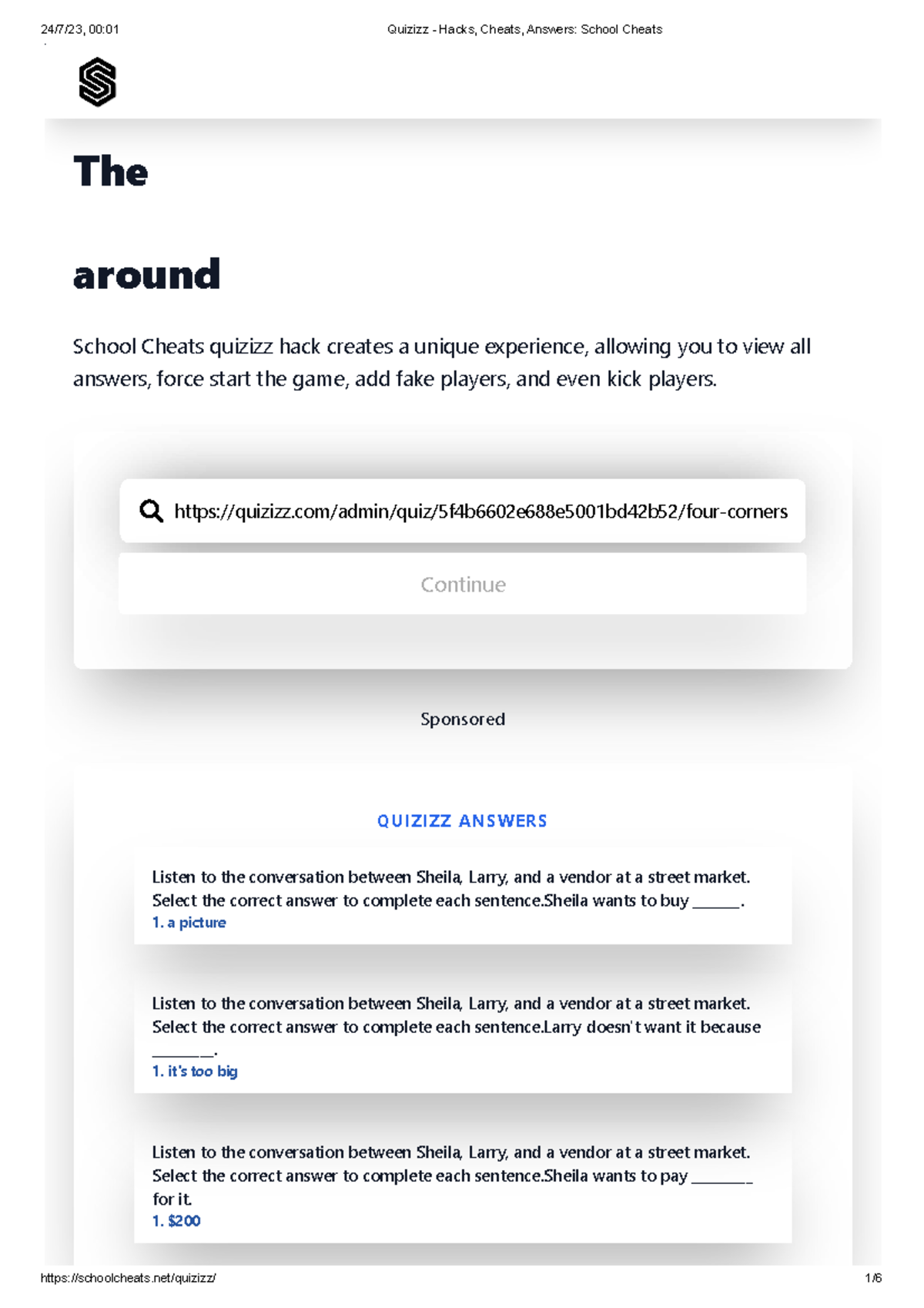 Unit7 - mmmmmmmmmm - The around🚀 School Cheats quizizz hack creates a ...