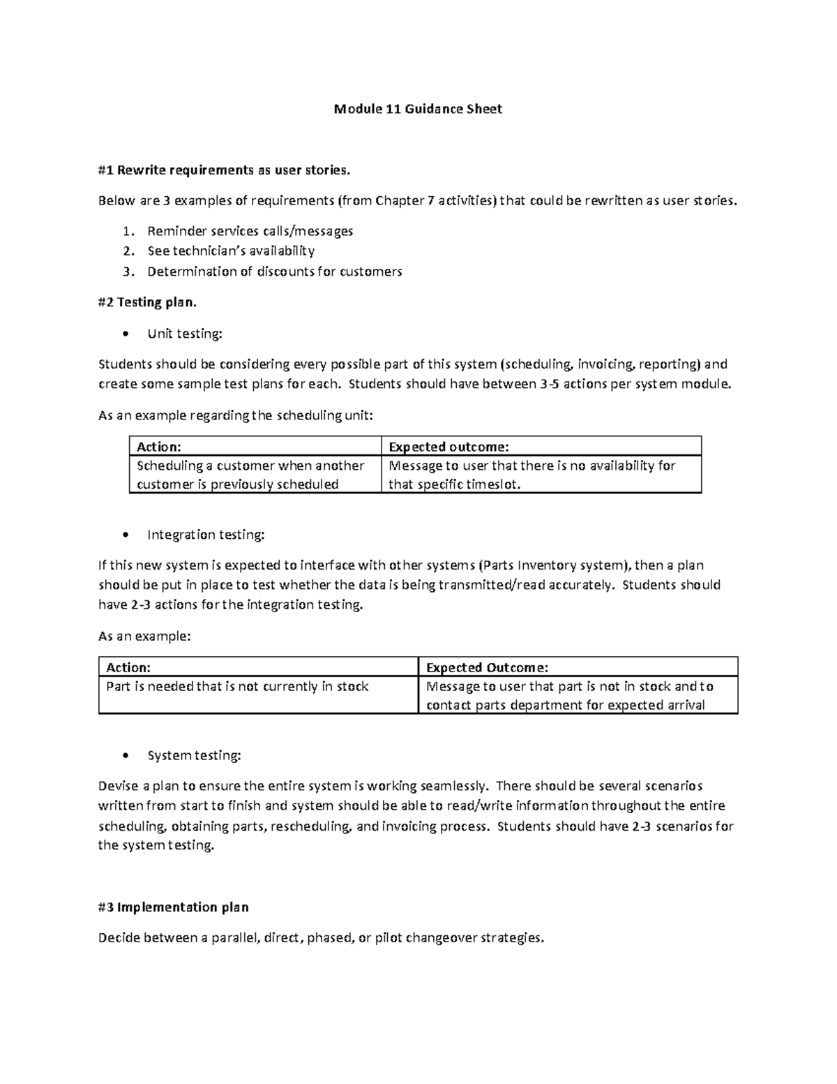 Module 11 Guidance Sheet - Module 11 Guidance Sheet #1 Rewrite ...