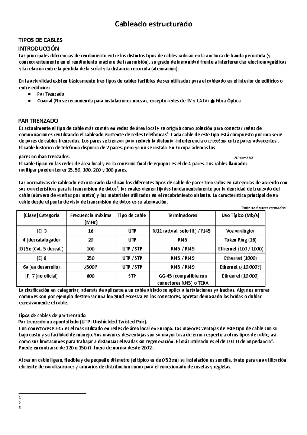 Introducción al Cableado Estructurado Resumen - Cableado estructurado ...