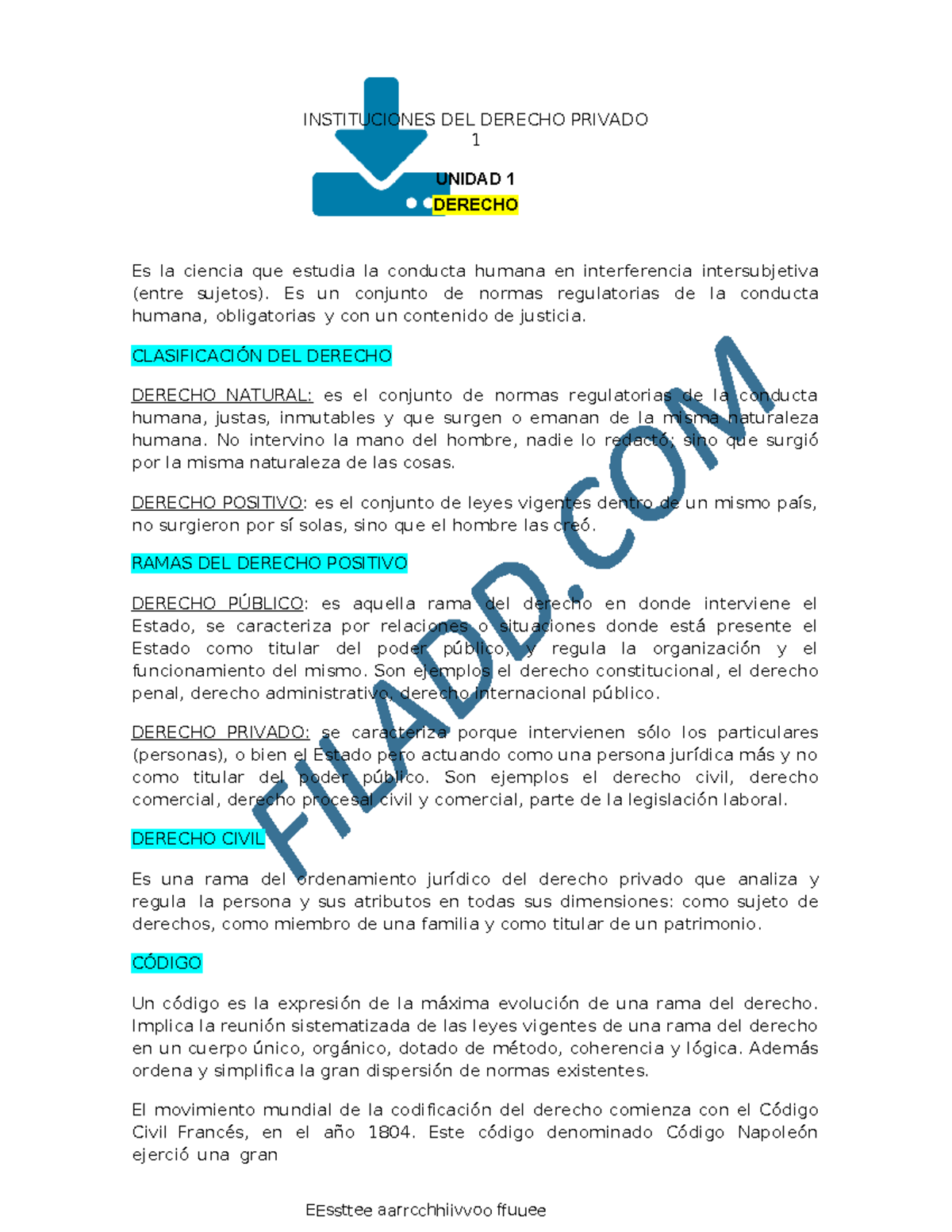Resumen Privado 1- unidad 1 a 5 - INSTITUCIONES DEL DERECHO PRIVADO 1 ...