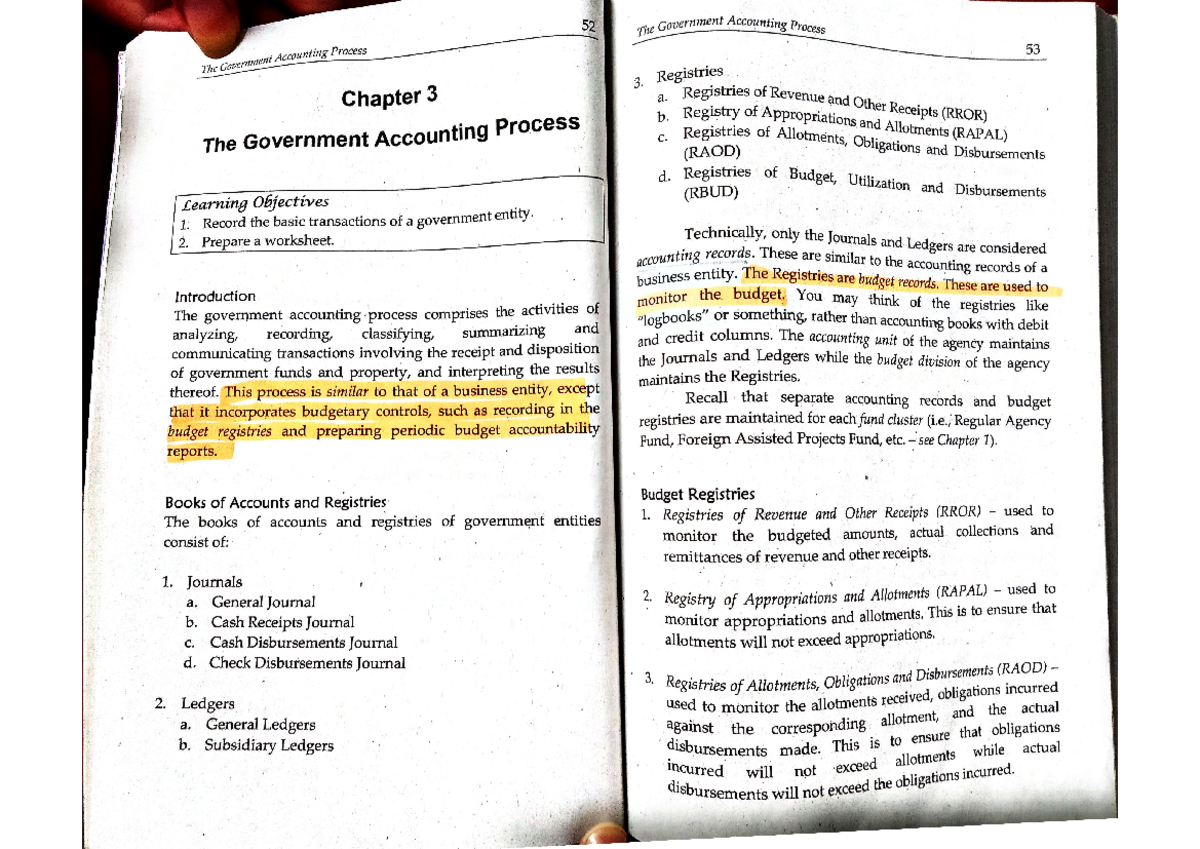 Government Accounting Process - bs accountancy - Studocu