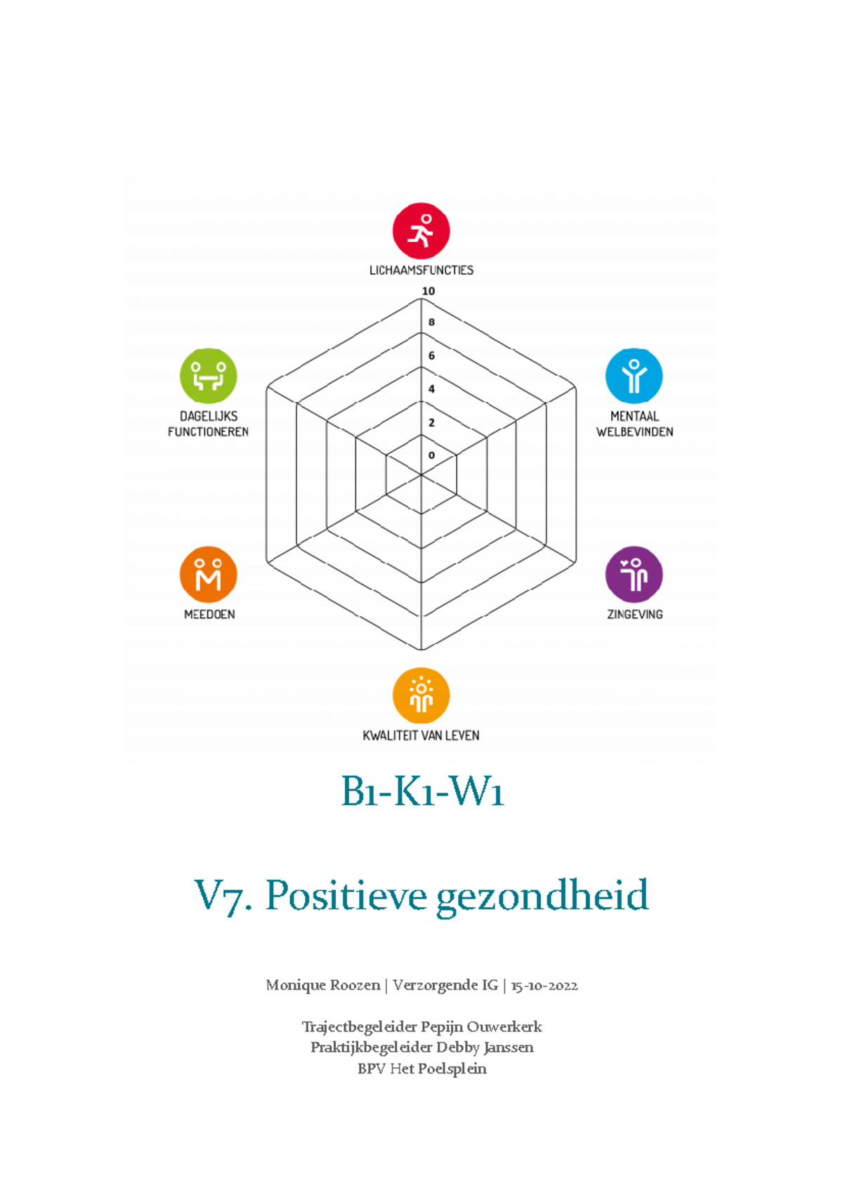 B1-K1-W1-V7 Positieve gezondheid - B1-K1-W V7. Positieve gezondheid ...