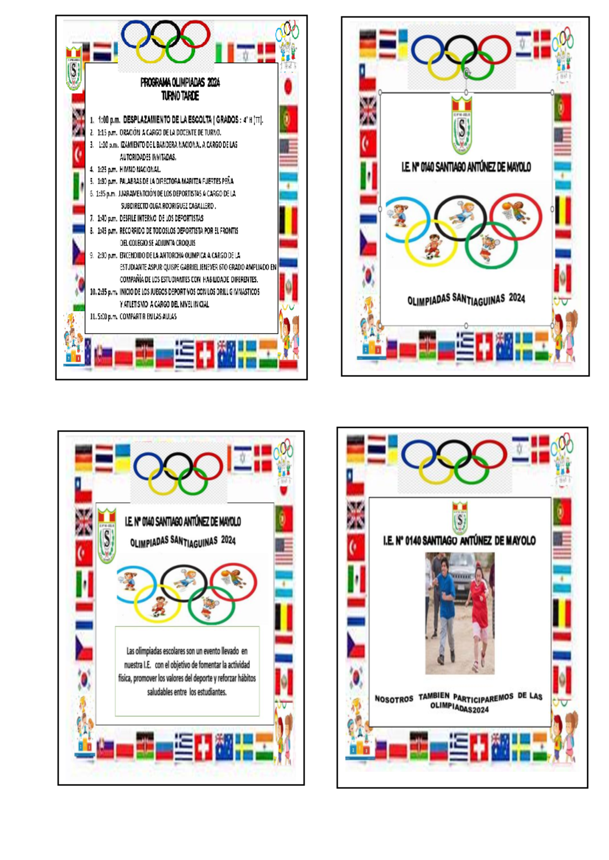 Programa Olimpiadas TT 2024 - II PROGRAMA OLIMPIADAS 2024 TURNO TARDE 6 1. 1:00 p ...