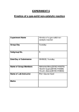 Exp2 - CLP303 Chemical Engineering Laboratory-III EXPERIMENT NAME (AS ...