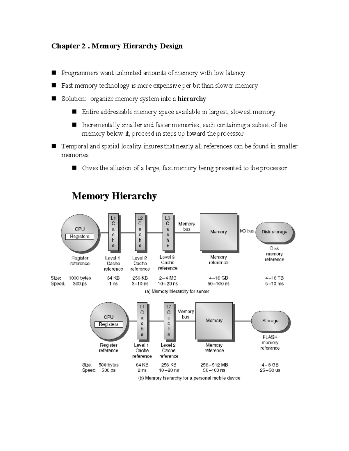Chapter 2 - Chapter 2. Memory Hierarchy Design Programmers want unlimited amounts of memory with ...