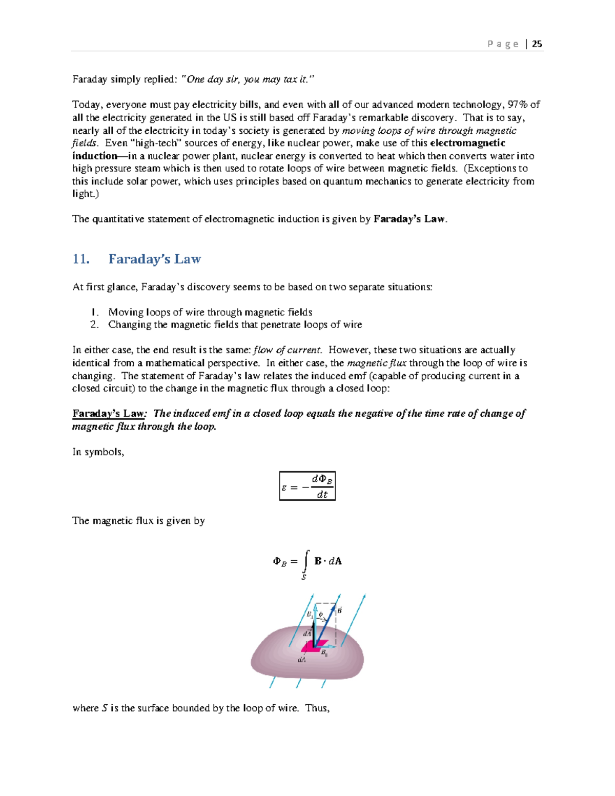 Professor Nathan Tung's Physics 1C Notes - Part 2 - Faraday simply ...