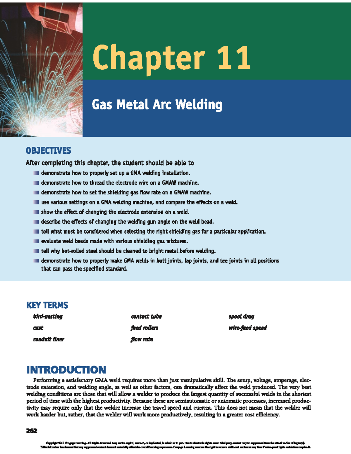 GMAW ch11 A - please - Chapter 11 Gas Metal Arc Welding OBJECTIVES ...