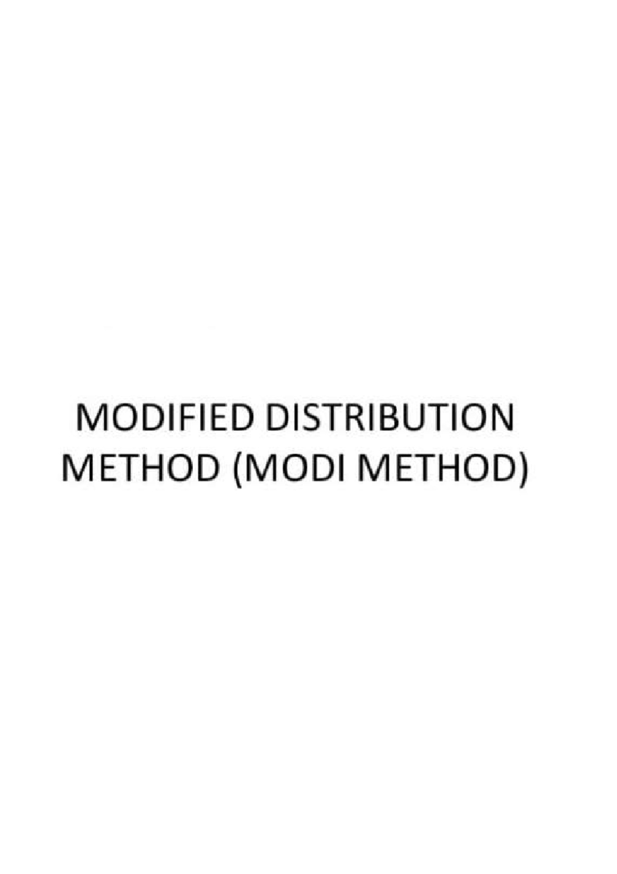 Mod method - COMPUTER AIDED OPTIIMIZATION TECHNIQUES - MODIFIED ...