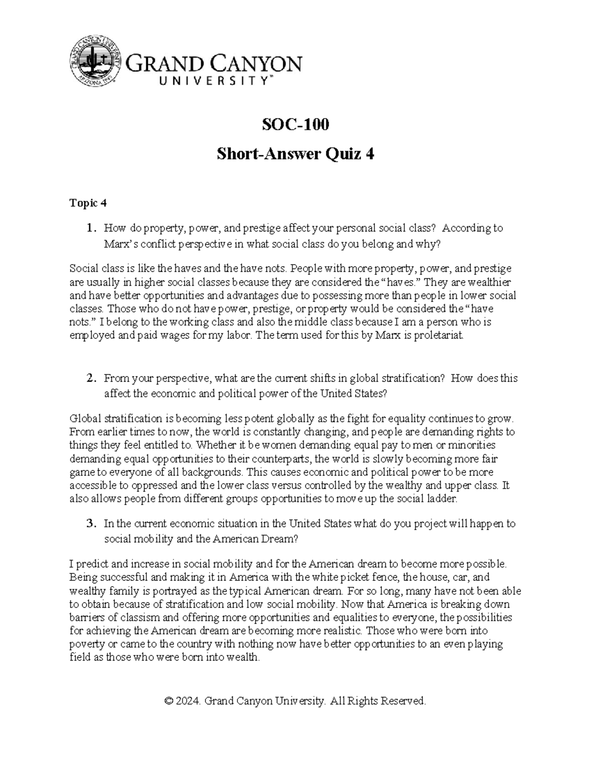 SOC-100.Short-Answer Quiz 4 1-8-18 - SOC- Short-Answer Quiz 4 Topic 4 1 ...
