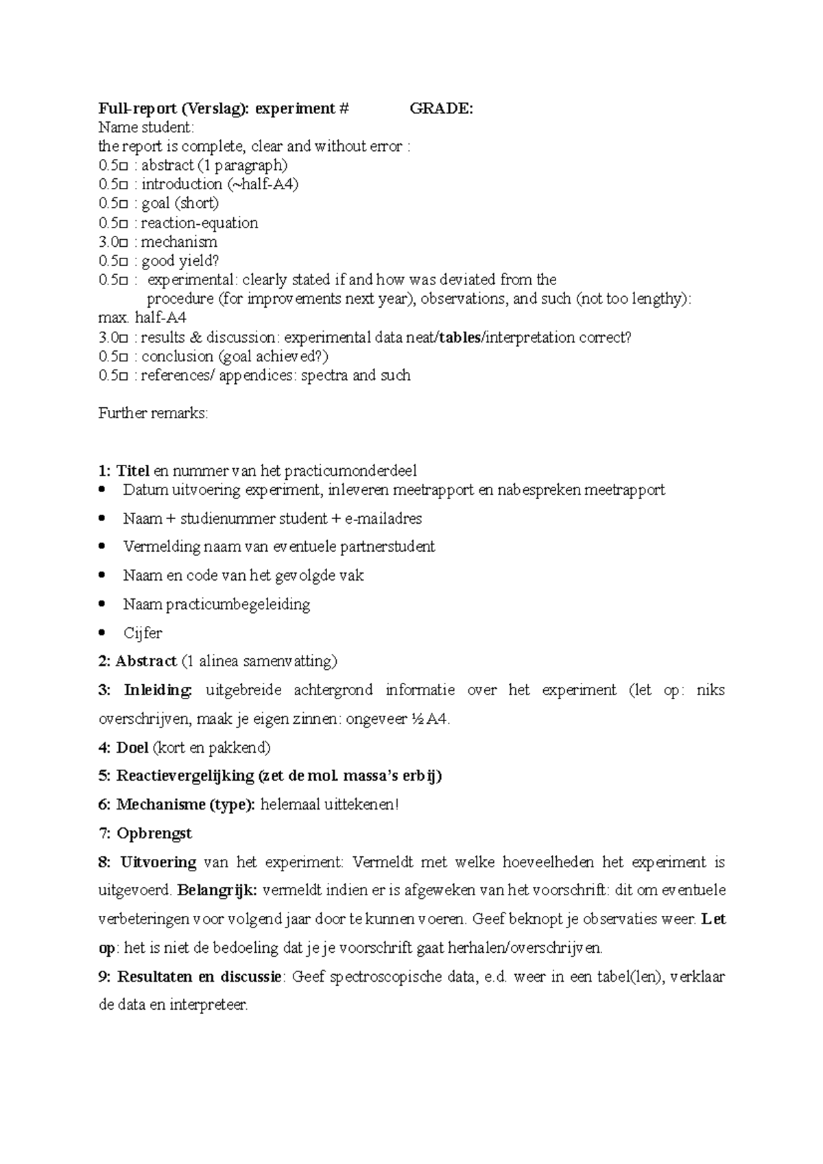 Verslagformulier 2019 OC1 - Full-report (Verslag): experiment # GRADE ...