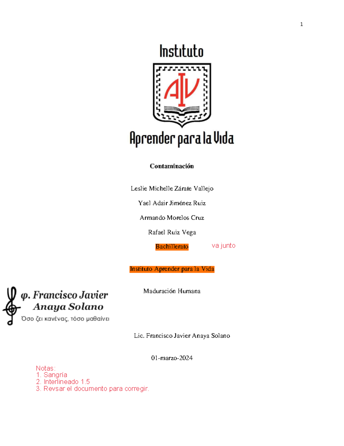 Contaminacio Â´n Final (Revisado) - 1 Leslie Michelle Zárate Vallejo ...