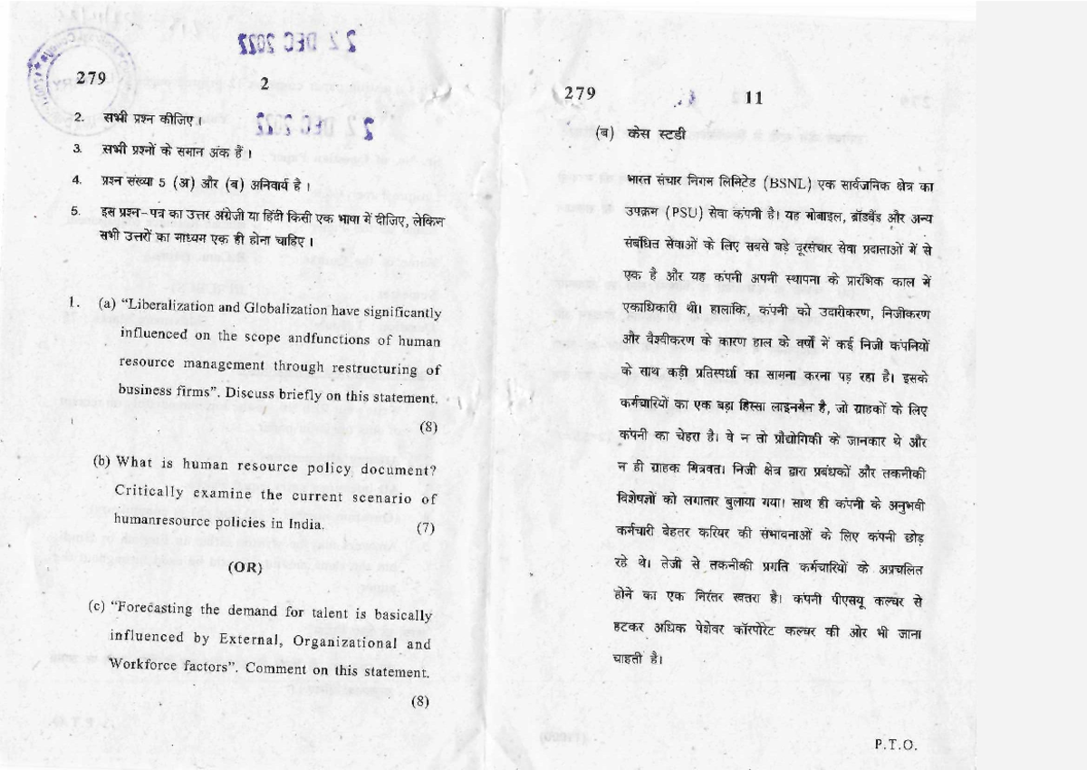 Human Resource Management - Bcom hons. - Studocu