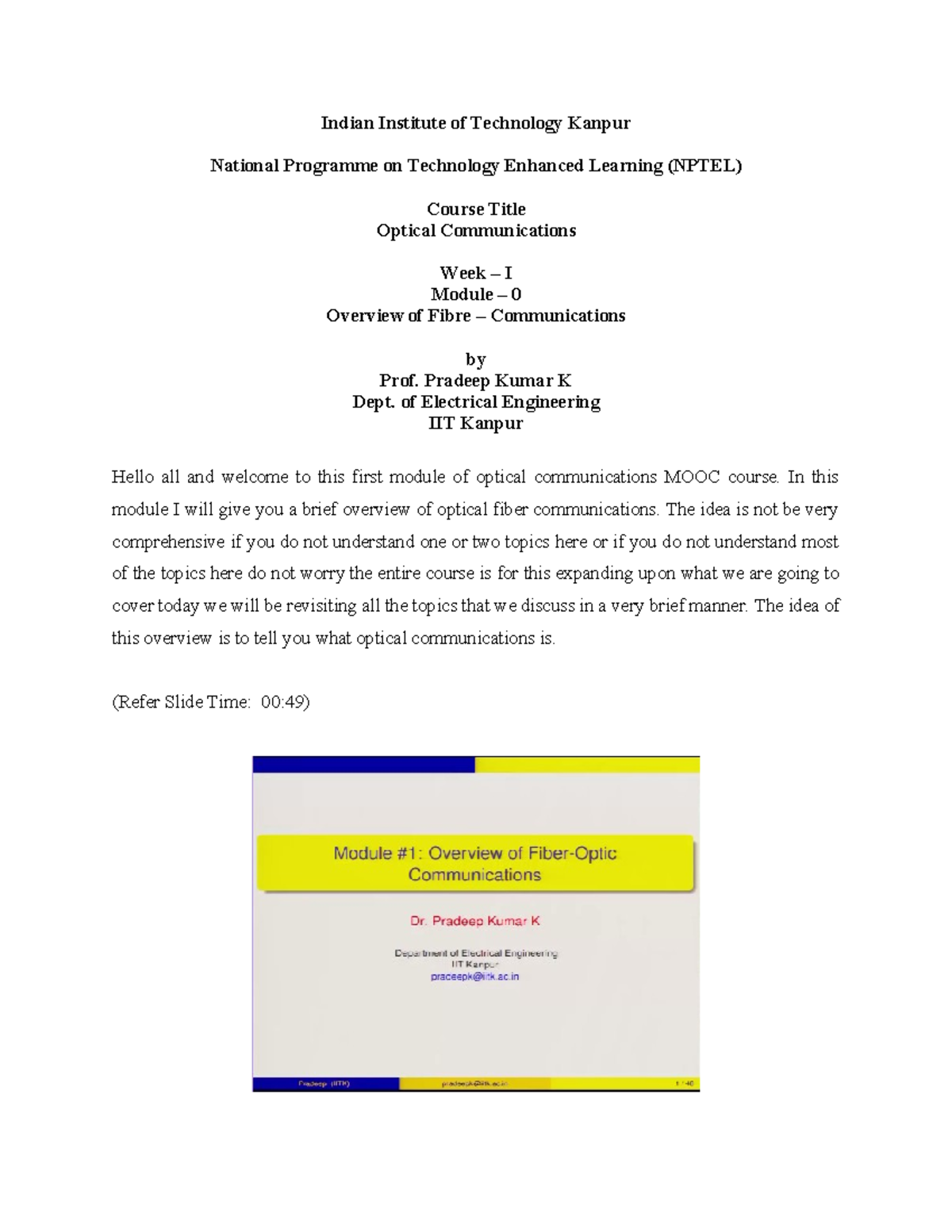 Lec1 - Lecture notes - Indian Institute of Technology Kanpur National ...