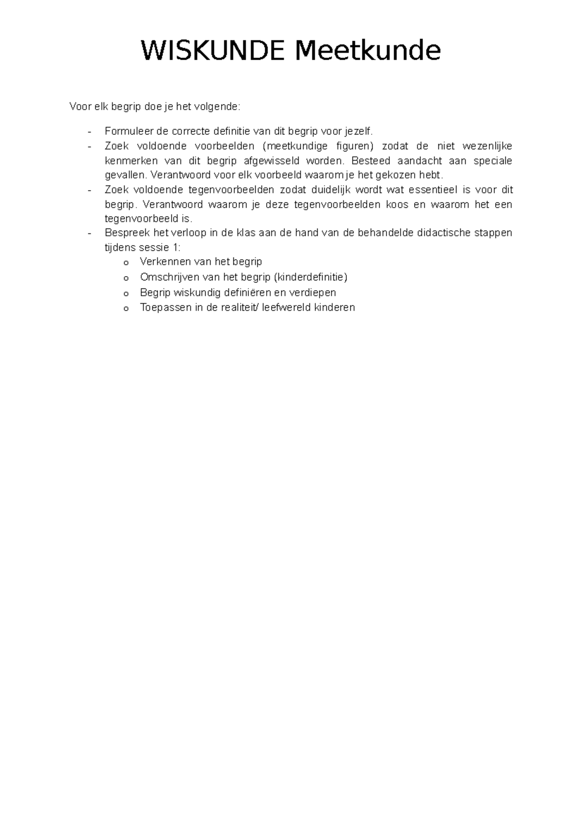 Begrippen meetkunde - WISKUNDE Meetkunde Voor elk begrip doe je het ...