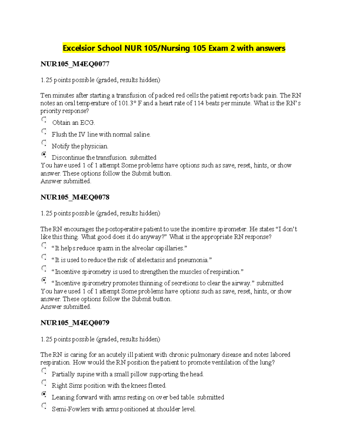 20230814082321 64d9e479c21b1 excelsior school nur 105 nursing 105 exam 2 with answers ...