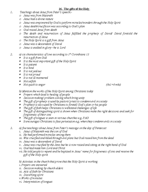 CRE FORM 2 Notes - Teaching - CRE FORM 2 NOTES 10.0 Old Testament ...