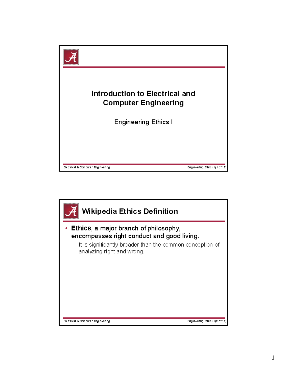 Lec 3 - Engineering Ethics I - Electrical & Computer Engineering ...