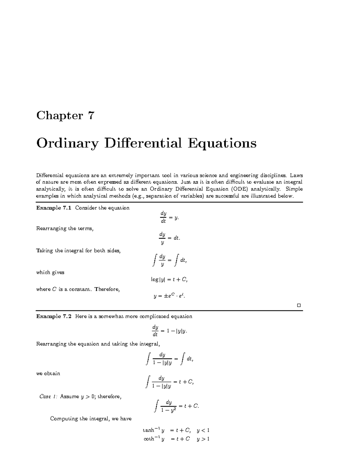 Chapter 7 CS314 - efkejfpajfpejp - Chapter 7 Ordinary Differential ...