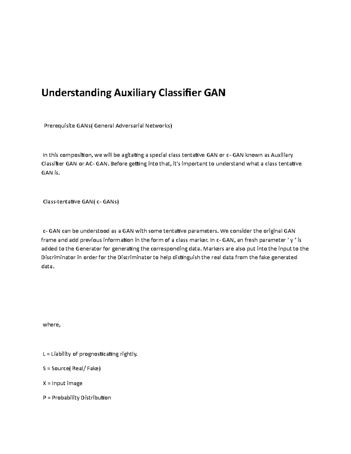 Understanding Auxiliary Classifier GAN - Understanding Auxiliary ...