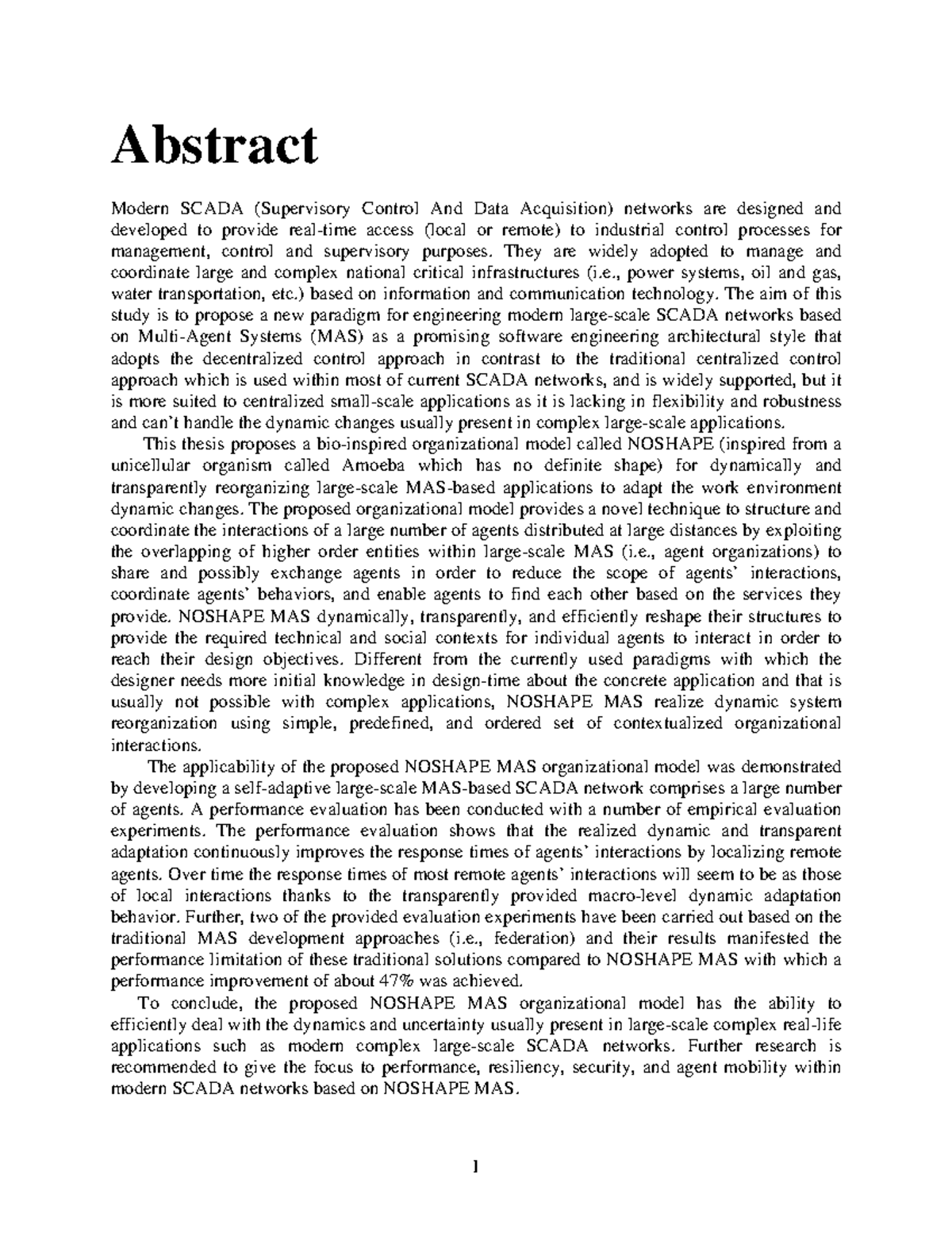 Agent-based SCADA Systems - Abstract Modern SCADA (Supervisory Control And Data Acquisition ...