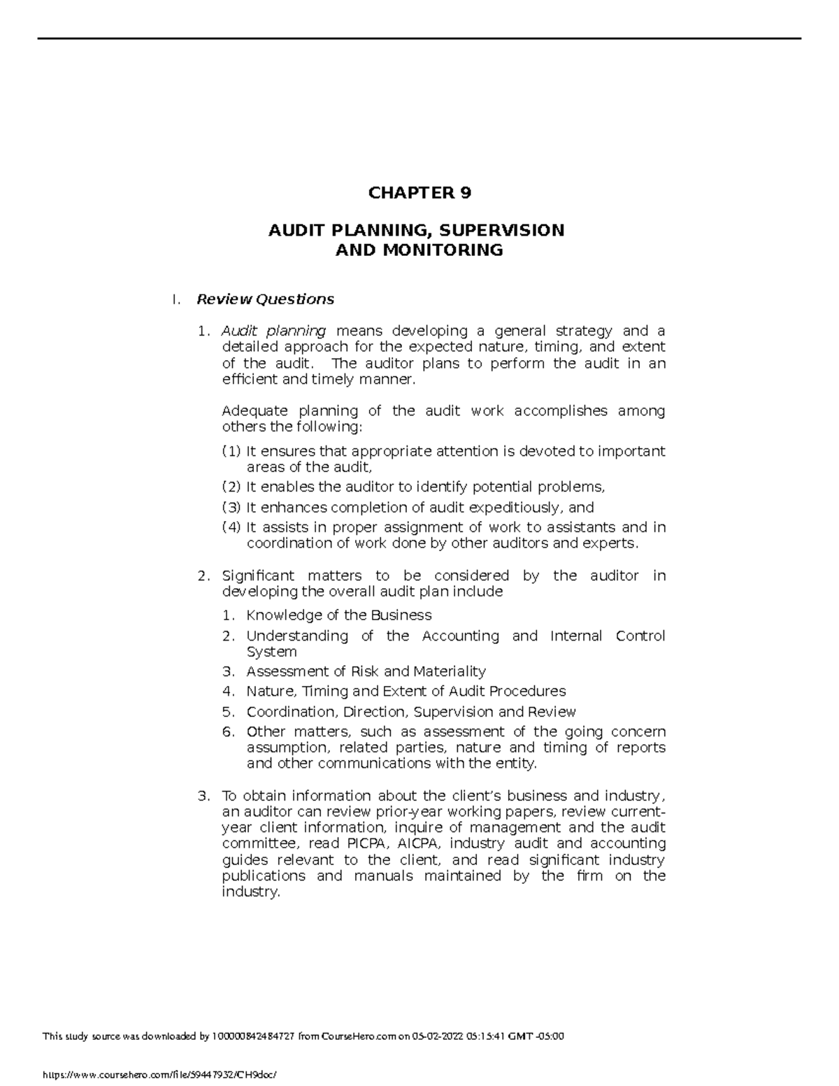 CH9 - On the next two pages, you will find the exact instructions that you will receive ...