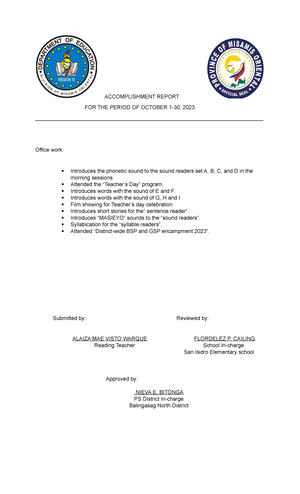 Form 138 - Form 138 - REPORT ON ATTENDANCE Jun Jul Aug Sep Oct Nov Dec ...