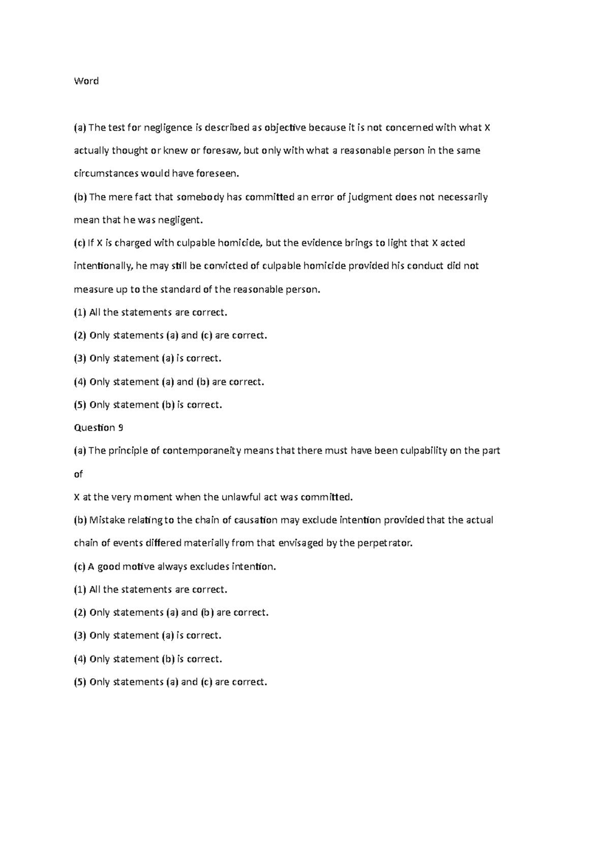 Succession - practice exam 2021, questions - Word (a) The test for ...