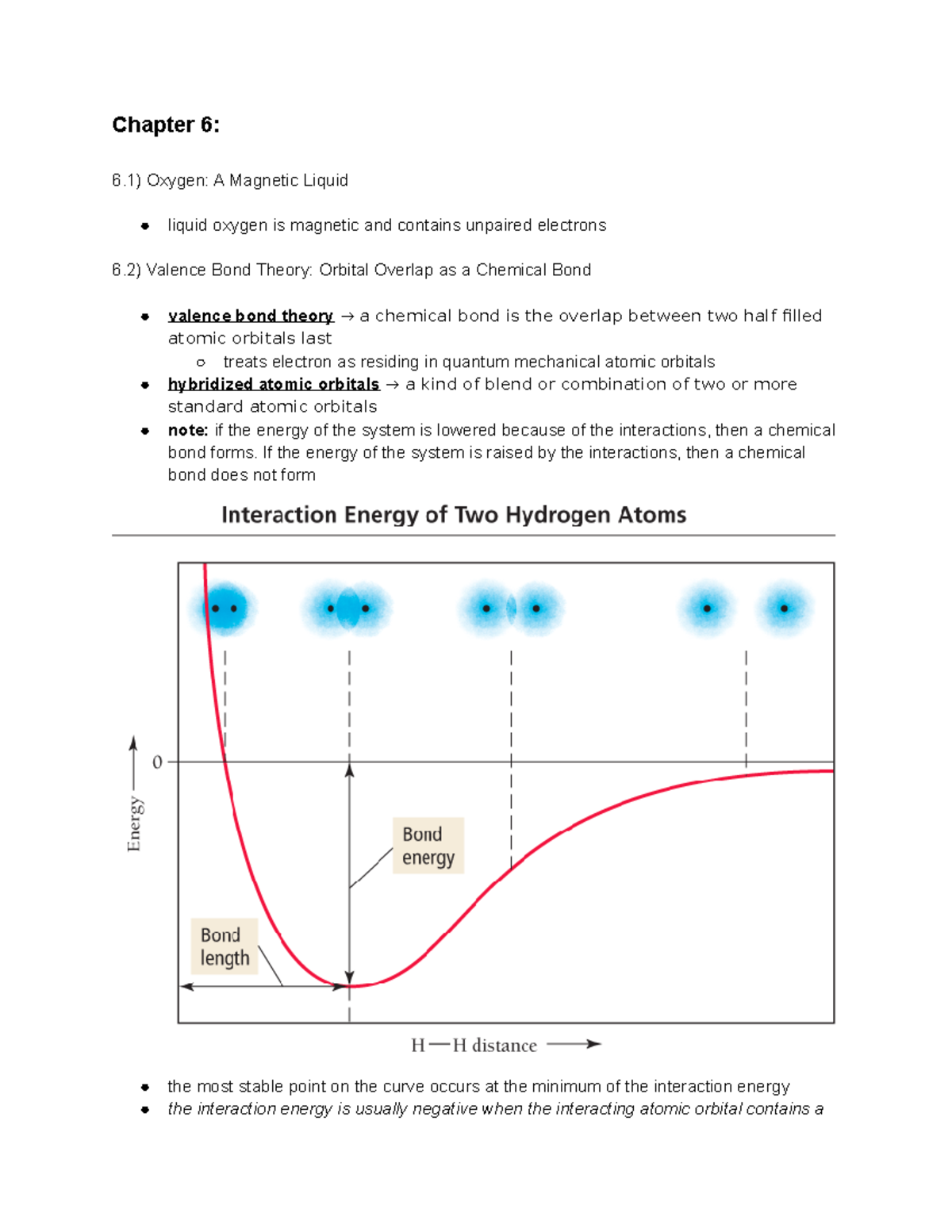Chemistry Ch. 6 - Lecture notes 6 - Chapter 6: 6) Oxygen: A Magnetic ...