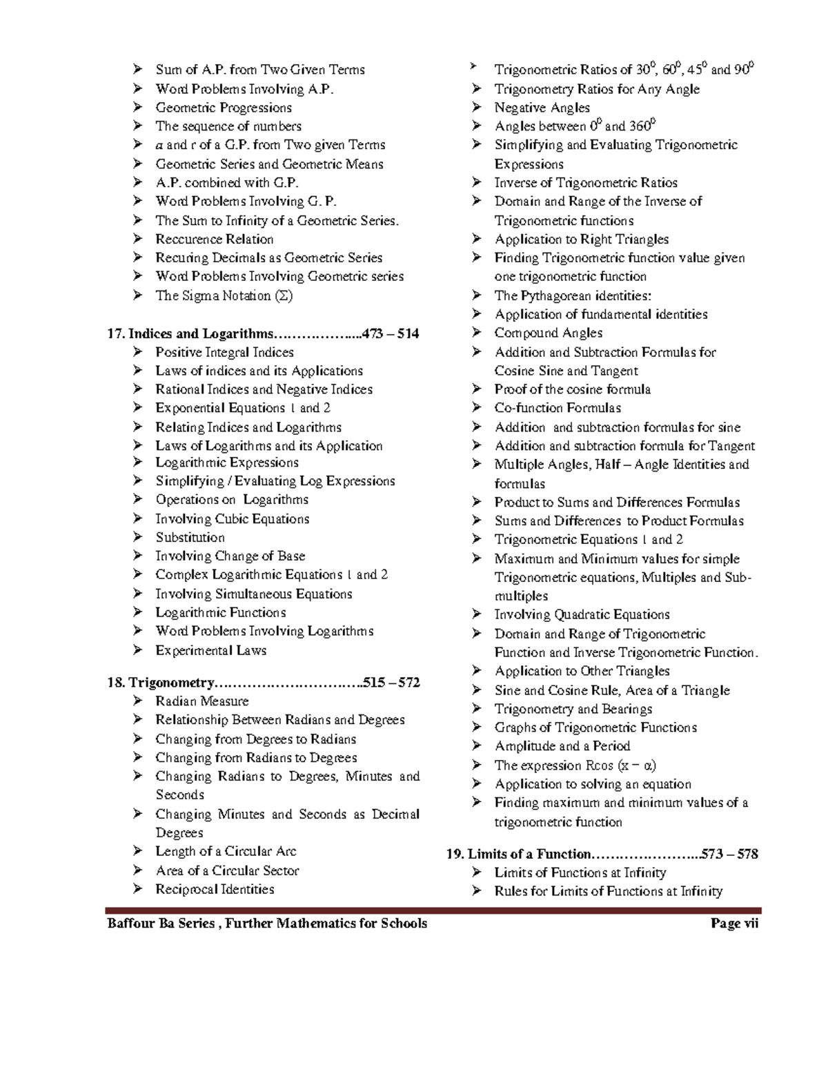 Maths Elective 8 - vvb jiuyu - Baffour Ba Series , Further Mathematics ...