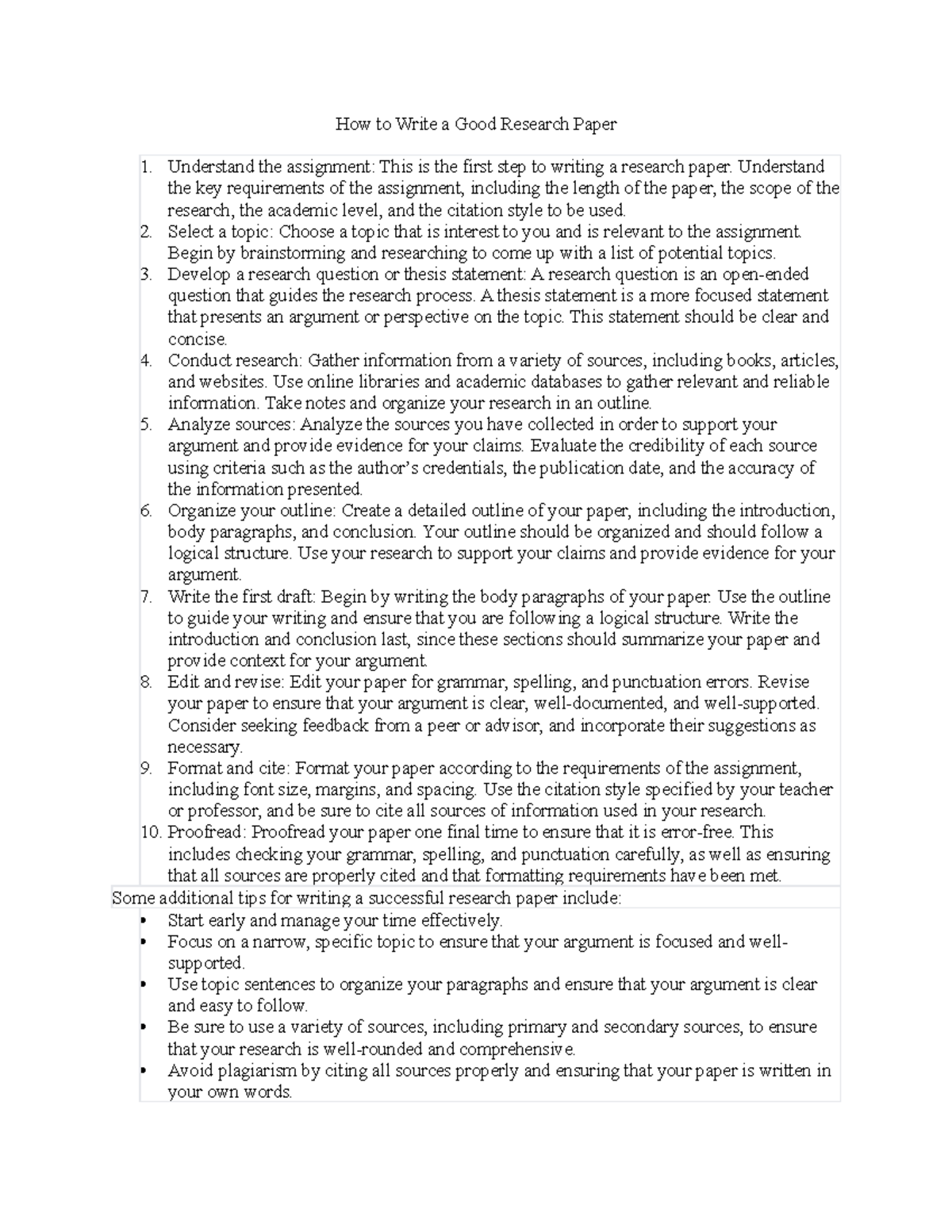 How to Write a Good Research Paper - How to Write a Good Research Paper ...