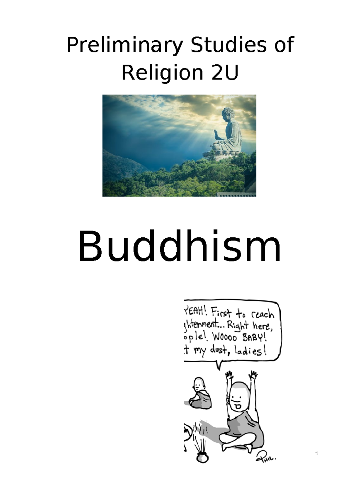 Buddhism Booklet Finished 2023 - Preliminary Studies of Religion 2U ...