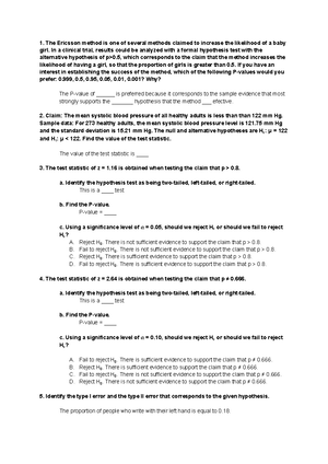 Example answers - MATH 2020 - Studocu