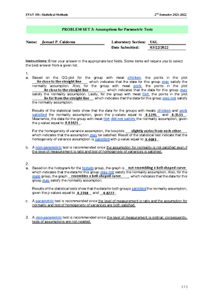 Stats 9 - Practice problems in statistics subject - Introduction to ...