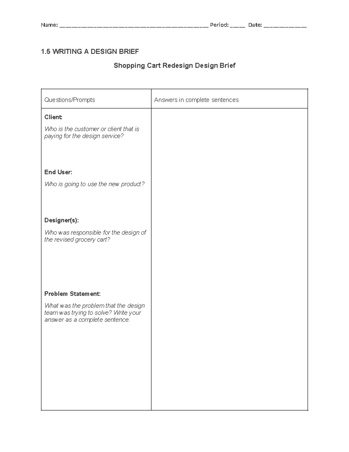1.5 Design Brief Answer Document-1 - Name