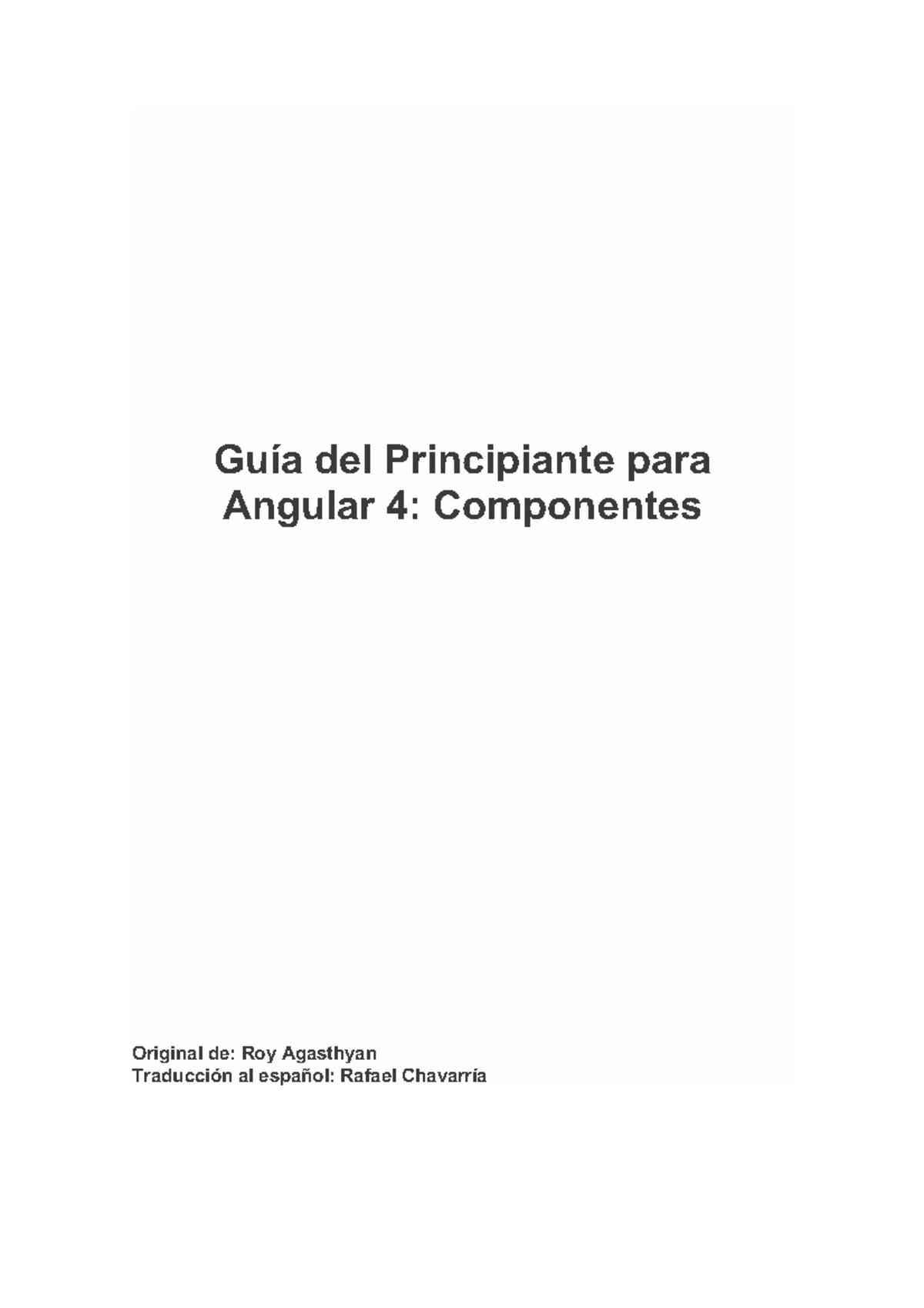 Guía del Principiante para Angular 4 - Guía del Principiante para ...