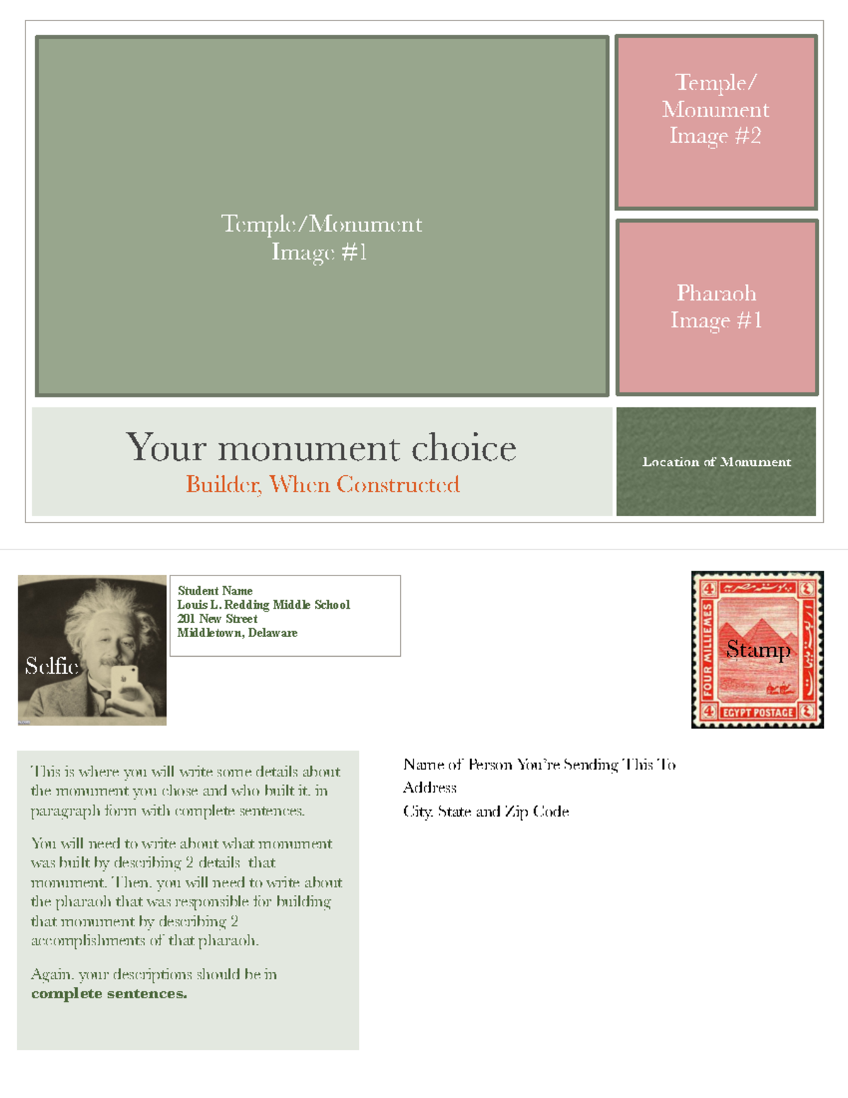 Chapter 8 Summative - Template and Example - " Your monument choice ...