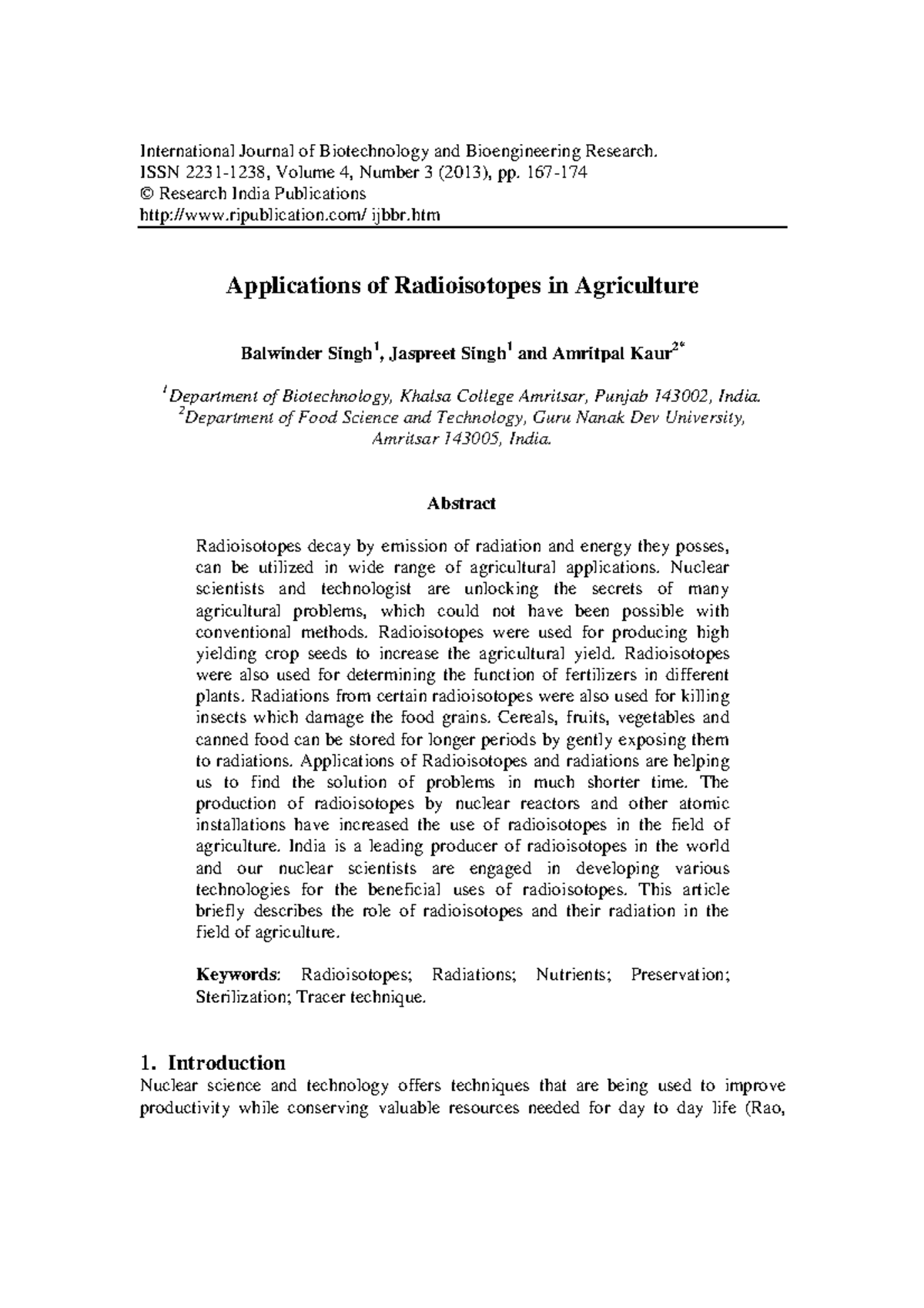 Unit 4 Food processing - International Journal of Biotechnology and ...